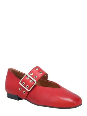 Miz Mooz Zephyr Leather Flats - Red