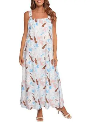 PETAL & PUP Sanders Maxi Sundress - Blue Floral