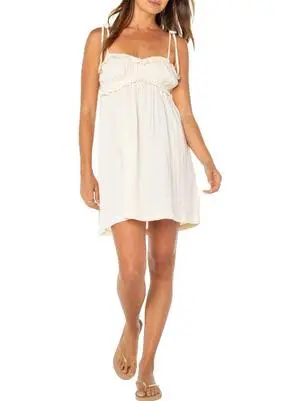 Roxy Island Reverie Babydoll Minidress - Parchment