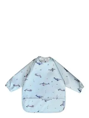 NEFERLAND Long Sleeve Bib Smock - Whale Watching (2t-4t)