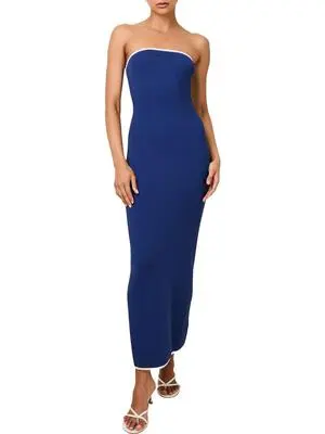 Solid & Striped The Caroline Strapless Maxi Dress - Maritime Navy