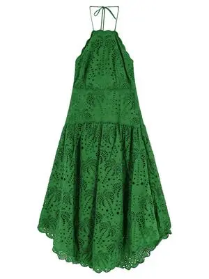 Farm Rio Sangallo Lace Midi Dress - Green
