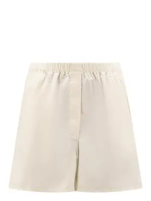 Miu Miu Poplin Shorts - Beige