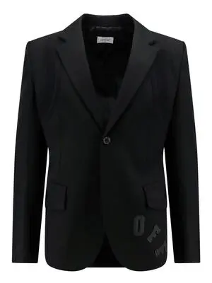 OFF WHITE Virgin Wool Blazer With Off Patch