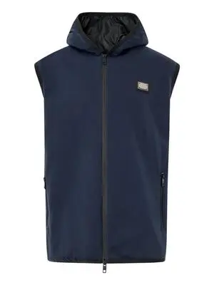 Dolce & Gabbana Sleeveless Jacket With Hood - Blue