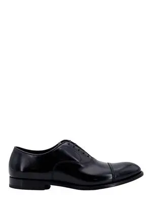DOUCAL'S Leather Lace-up Shoe - Black