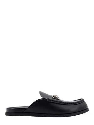 Gucci Leather Mules - Black