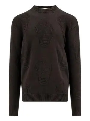 ALEXANDER MCQUEEN Cotton Sweater With Skull Motif