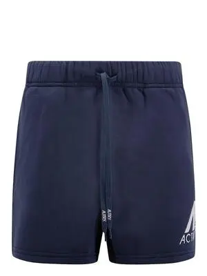 AUTRY Cotton Shorts With Embroidered Logo - Blue