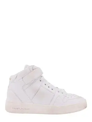 Saint Laurent Leather High-top Sneakers - White