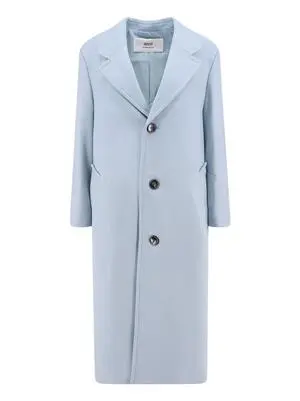 Ami Virgin Wool Coat - Blue