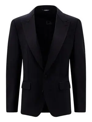 Dolce & Gabbana Wool And Silk Tuxedo Jacket - Black