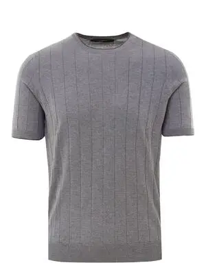 NUGNES 1920 Silk Tshirt - Grey