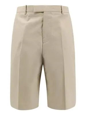 FERRAGAMO Cotton Bermuda Shorts - Beige