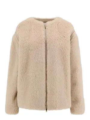 MAX MARA Alpaca And Virgin Wool Fur Jacket