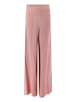 Max Mara Chiffon Wide Leg Trousers - Pink