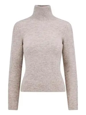 Isabel Marant Alpaca Blend Sweater With Metal Buttons - Beige