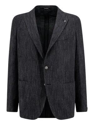 Tagliatore Virgin Wool Blend Blazer - Grey