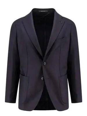 Tagliatore Virgin Wool And Cashmere Blazer - Black