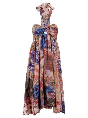 ZIMMERMANN Silk Patch Paisley Print Dress