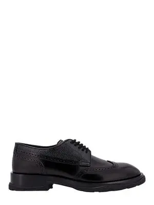 Alexander McQueen Leather Lace-up Shoe - Black