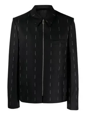 Givenchy Logo Print Wool Blazer - Black