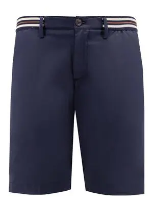 NUGNES 1920 Regular Fit Cotton Blend Shorts - Blue
