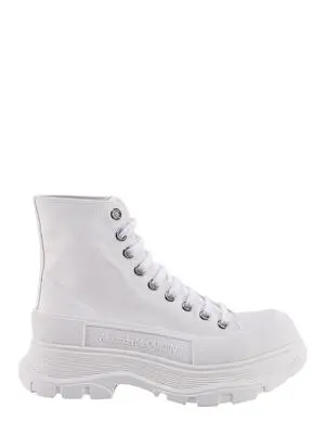 Alexander McQueen Canvas High-top Sneakers - White
