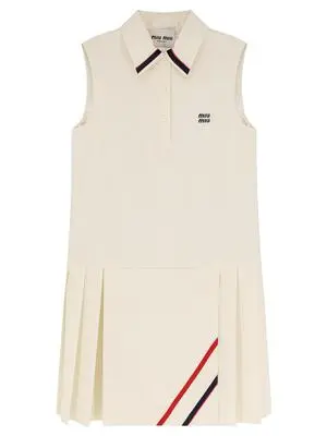 Miu Miu Virgin Wool And Mohair Short Dress - White
