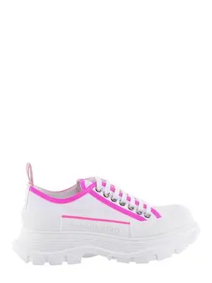 Alexander McQueen Tread Slick Canvas Sneakers - White