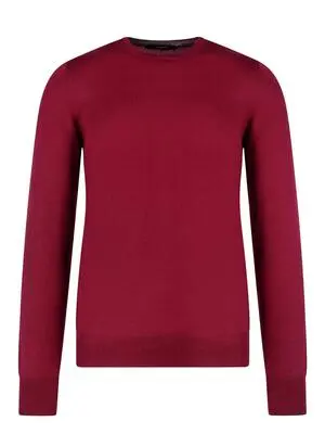 NUGNES 1920 Wool Basic Sweater - Red