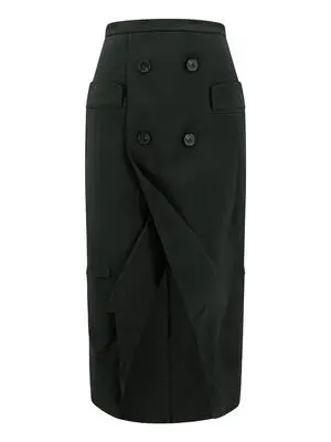 ALEXANDER MCQUEEN Certified Wool Upsidedown Skirt