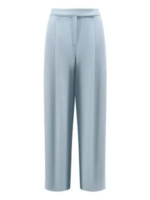 Pinko Montano Viscose Trousers With Pinces - Blue