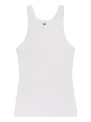 TOTEME Ribbed Cotton Tank Top - White
