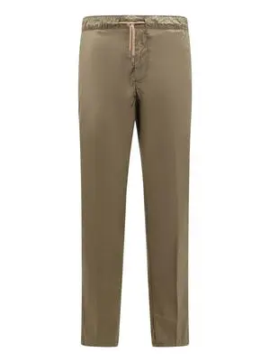 NUGNES 1920 Cotton Blend Jogger Trousers - Green