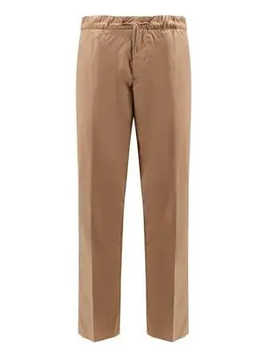 NUGNES 1920 Cotton Blend Jogger Trousers - Beige