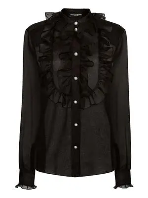 Dolce & Gabbana Organza Shirt - Black