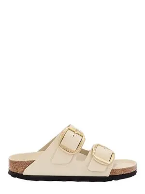 BIRKENSTOCK Arizona Big Buckle Leather Sandals - Beige