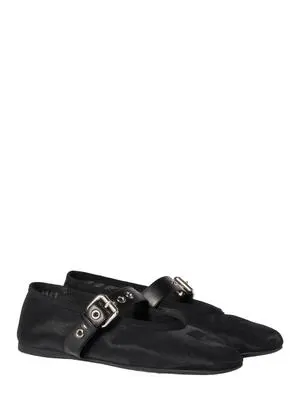 Miu Miu Mesh Ballerinas - Black