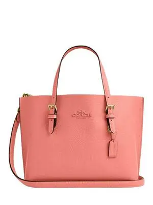 COACH® Mollie Tote 25 Leather/gold/bright Coral
