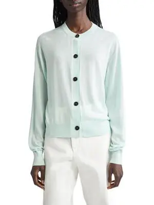 JIL SANDER Merino Wool Cardigan - Apple