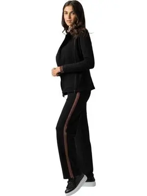 SAINT + SOFIA Runway Pant Black Bronze Stripe