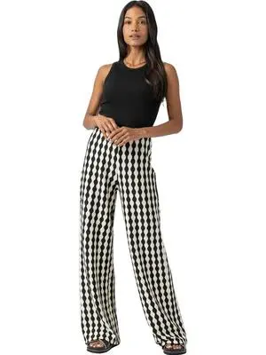 SAINT + SOFIA Victory Wide Leg Pant Black/cream
