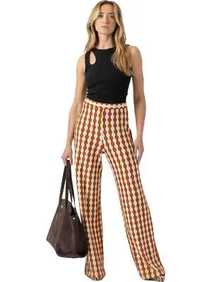 SAINT + SOFIA Victory Wide Leg Pant Brown
