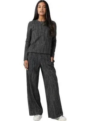 SAINT + SOFIA Keller Wide Leg Pant Grey/black