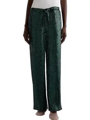 Dries Van Noten Sequin Drawstring Pants - Bottle