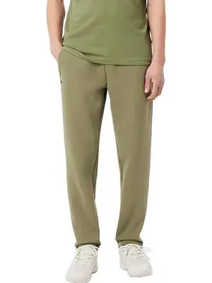 Lacoste Mesh Panel Tapered Track Pants Khaki Green