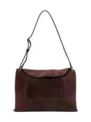 WANDLER Suede Shoulder Bag - Red