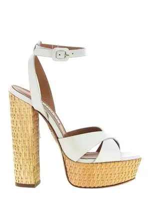 AQUAZZURA 140mm Sunseeker Sandals - White