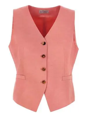 Alberto Biani Buttoned Vest - Pink
